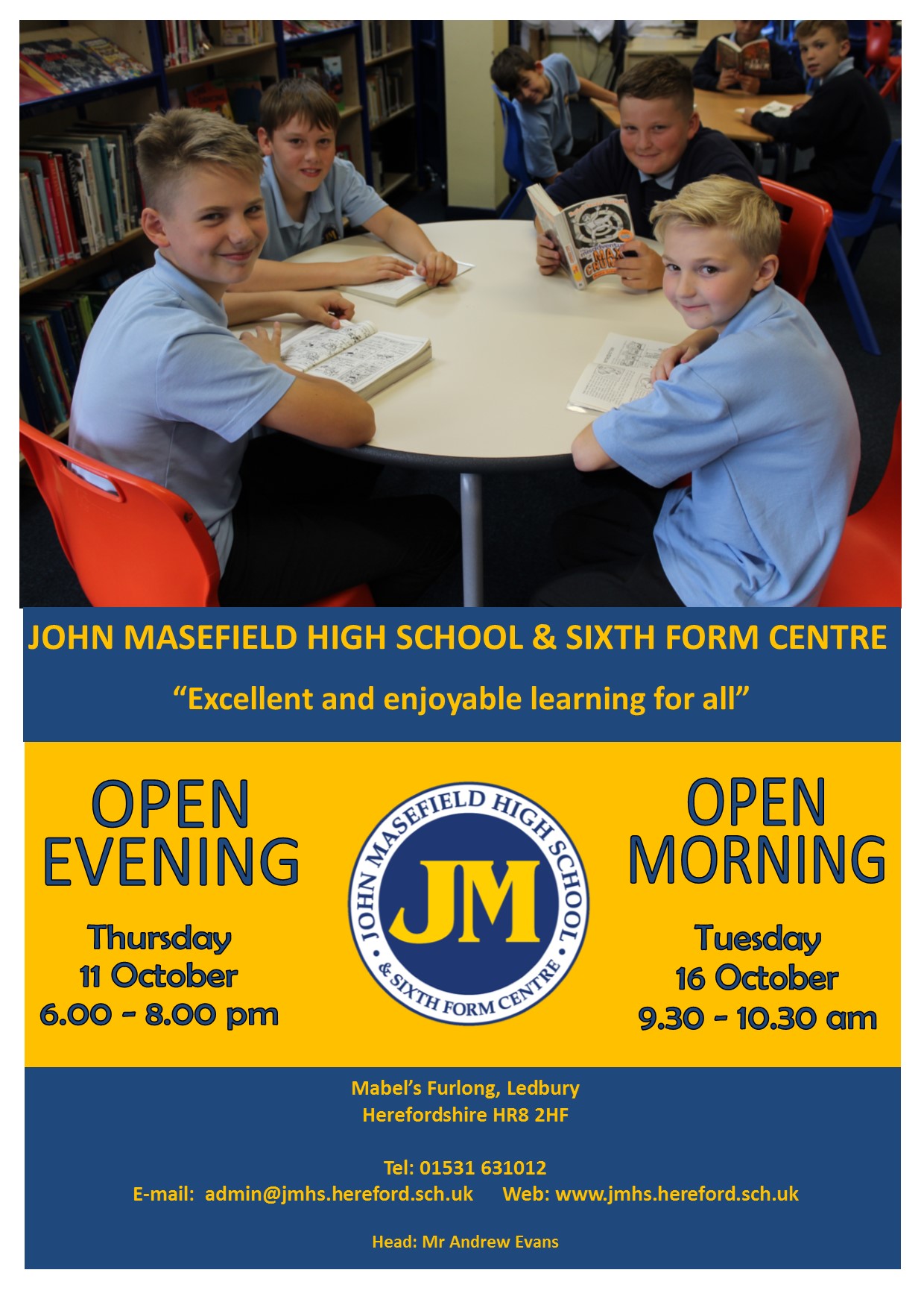 Open Events Thursday 11 October Tuesday 16 October John Masefield open-events-thursday-11-october-tuesday-16-october-john-masefield