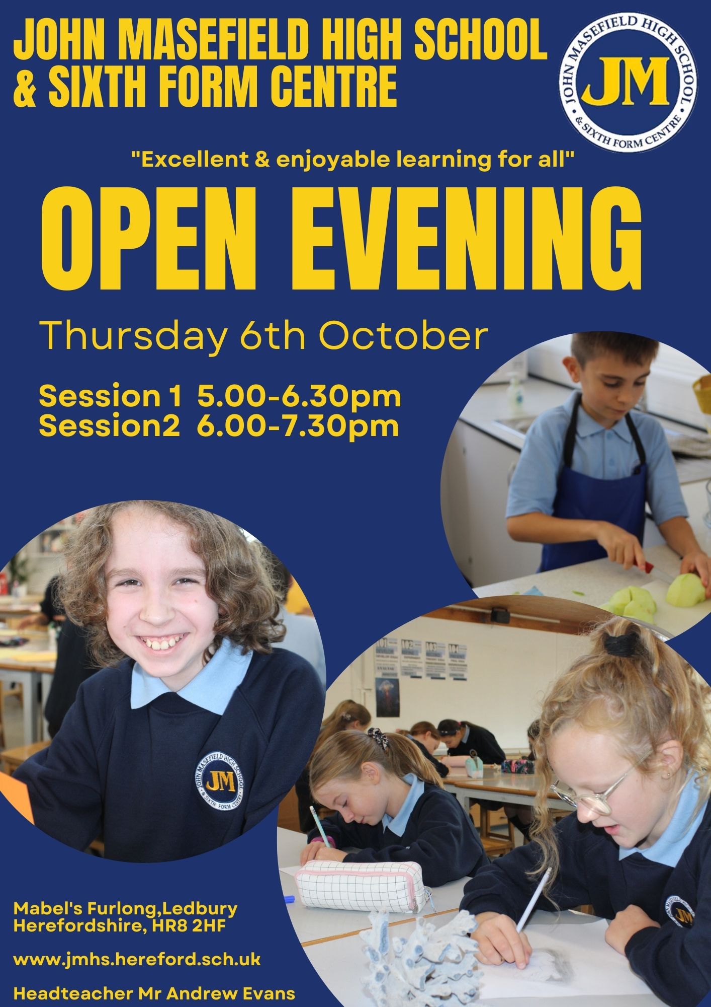 Open Evening Thursday 6 October John Masefield High School